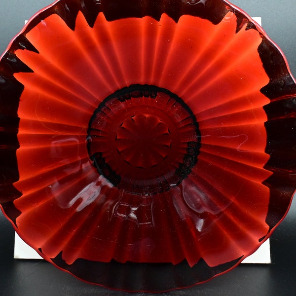 Shallow Glass Bowl - Etsy