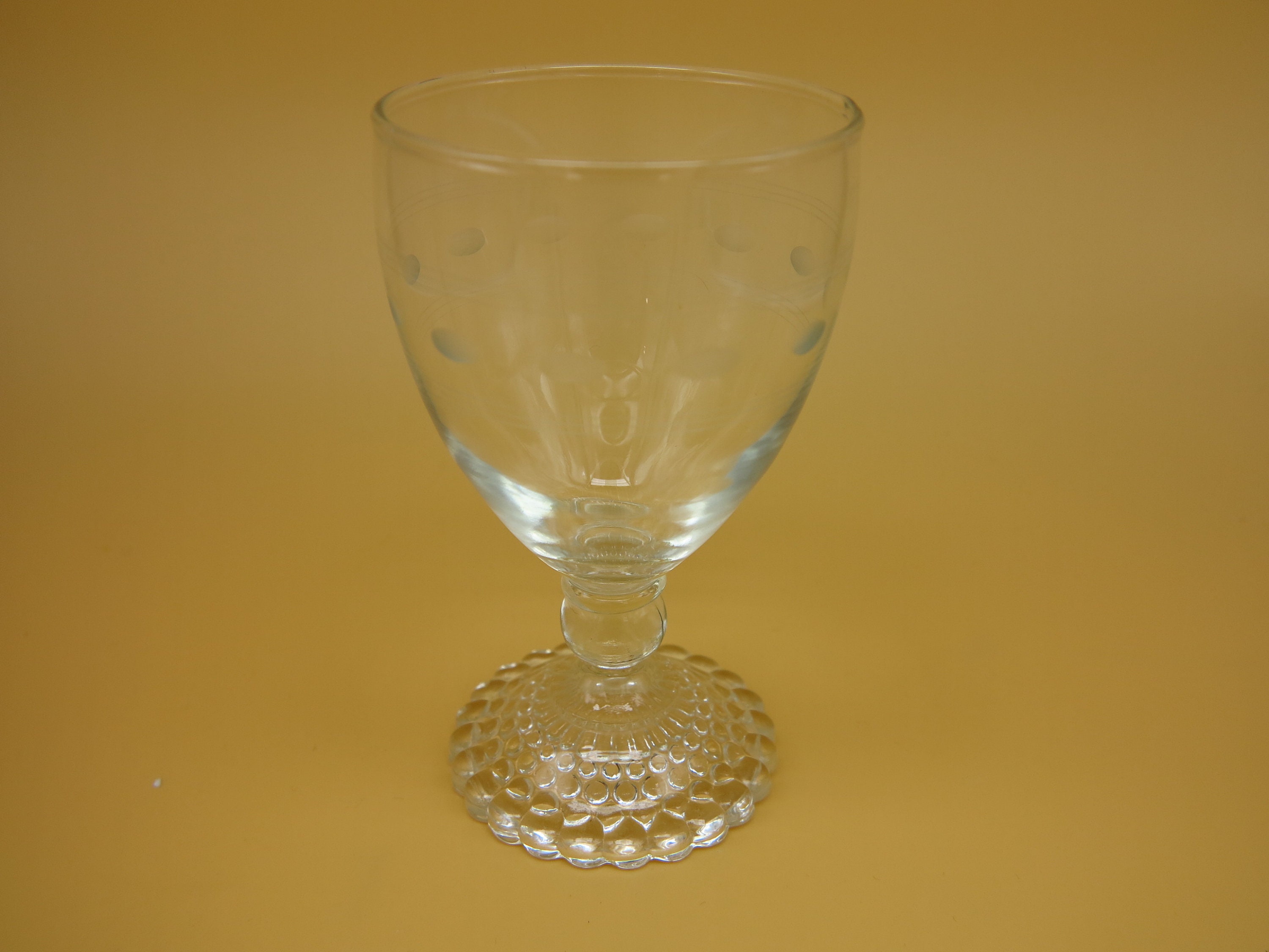 Hocking Glass Co. Depression Glass Set of Six Bubble Pattern 8 Oz Wine ...