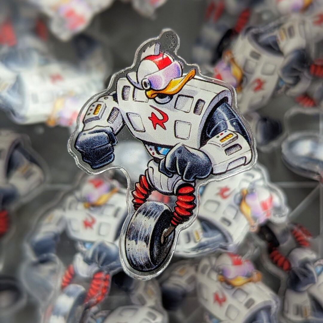 Robo Duck Acrylic Pin - Etsy