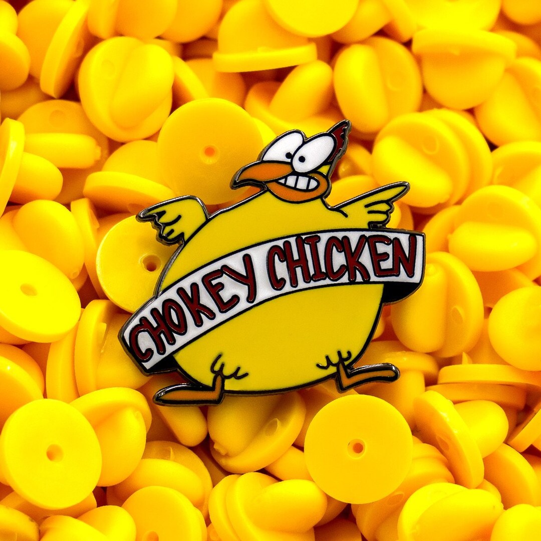 Chokey Chicken Hard Enamel Lapel Pin - Etsy
