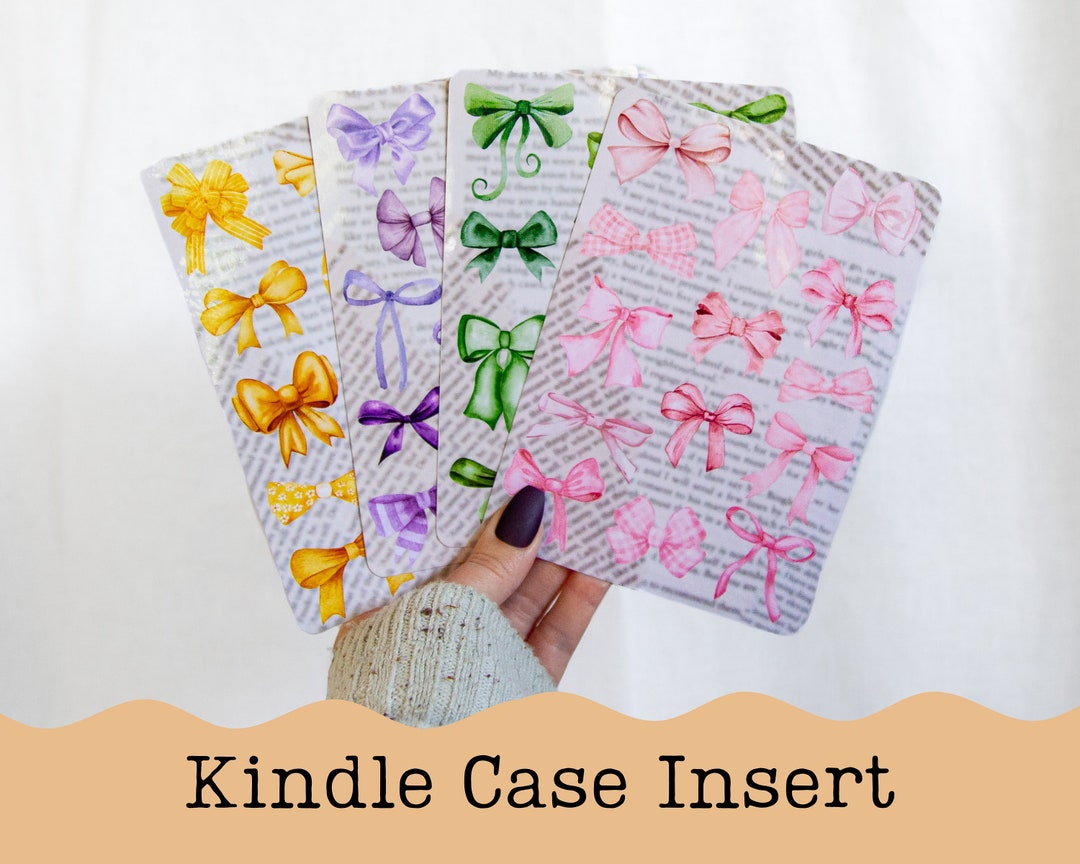 Kindle Insert - Bows, Multiple Colors, Kindle Case Insert, Kobo Insert ...
