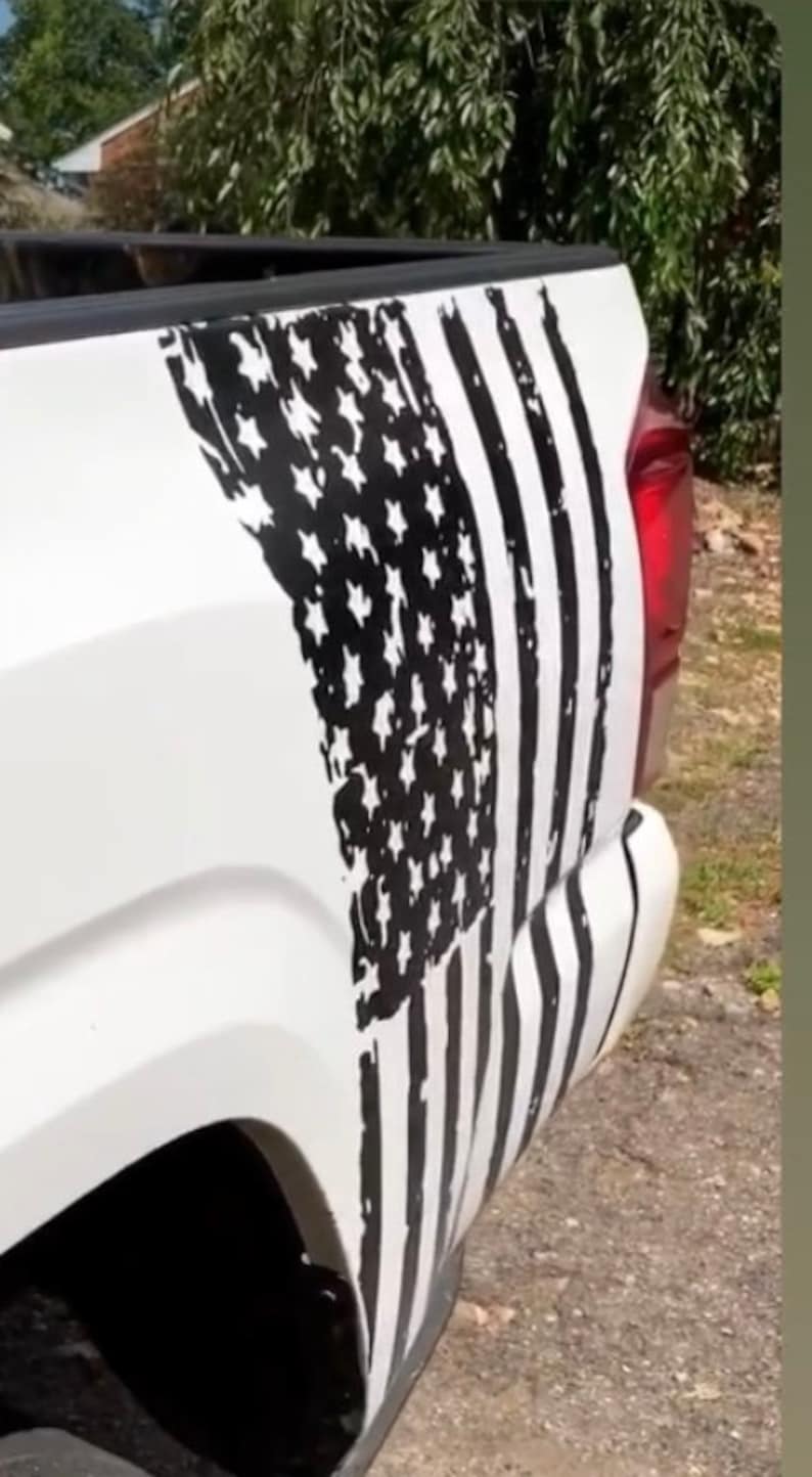 Choice of a Pair or Single Distressed American Flag Vinyl - Etsy