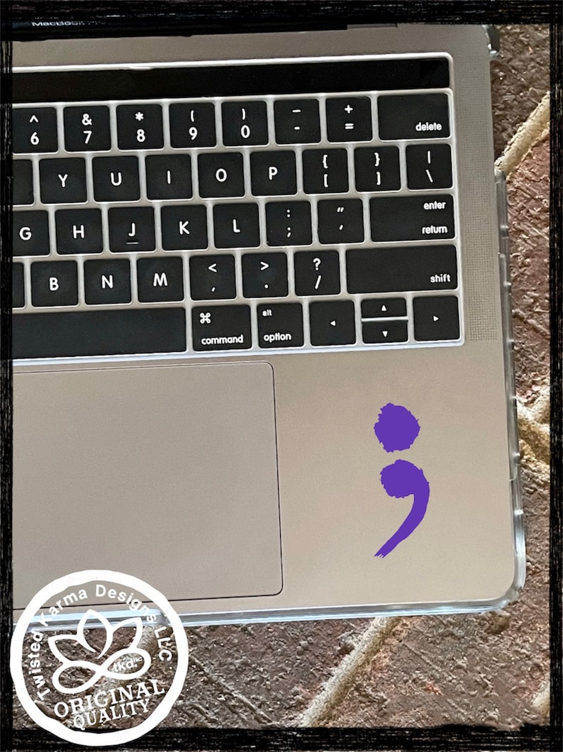 Semi Colon Vinyl Decal - Etsy
