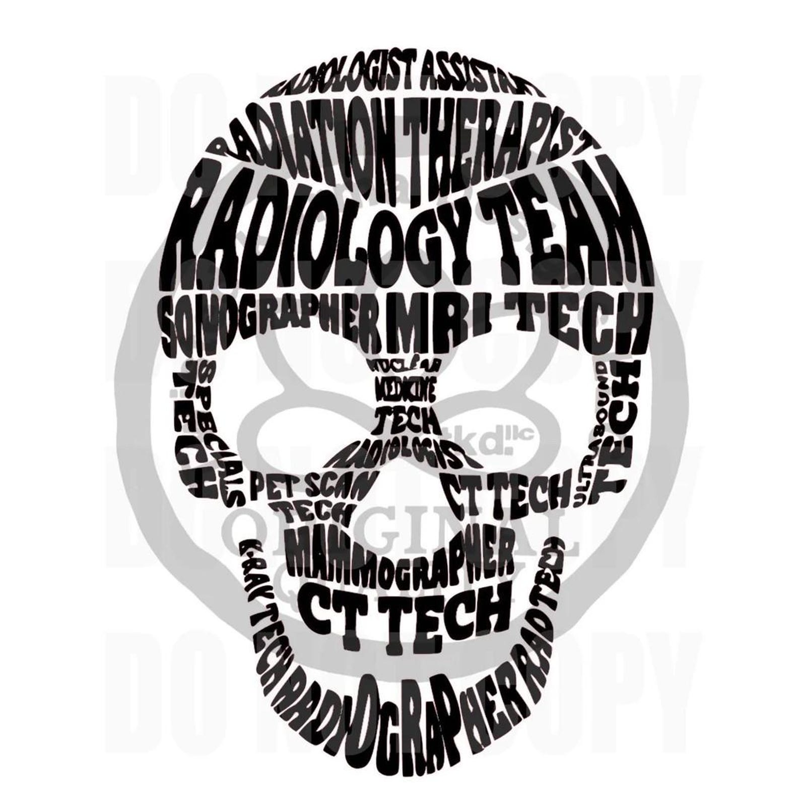 Radiology Skull Art - Rad Tech, Xray, Ultrasound (digital File) - Etsy