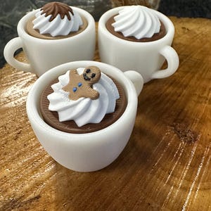 5 Fidget Clicking Cafe Latte Coffee Mini Mug Keychains/choice With ...