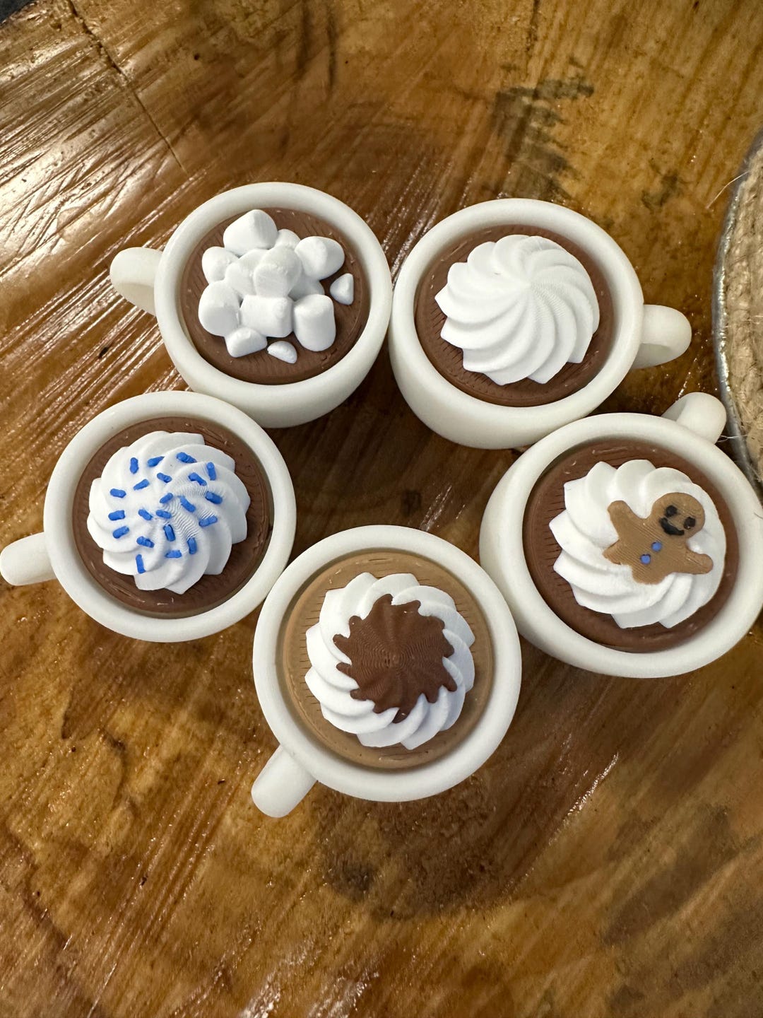 5 Fidget Clicking Cafe Latte Coffee Mini Mug Keychains/choice With ...