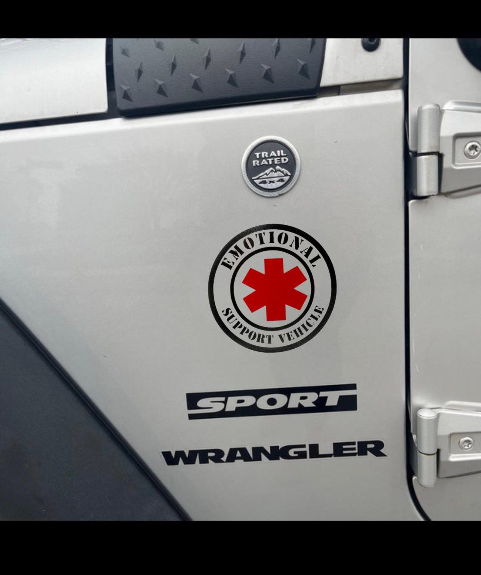 Emotional Support Vehicle, Vinyl Decal, Outdoors, SUV - Etsy