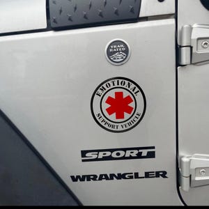 Emotional Support Vehicle, Vinyl Decal, Outdoors, SUV - Etsy