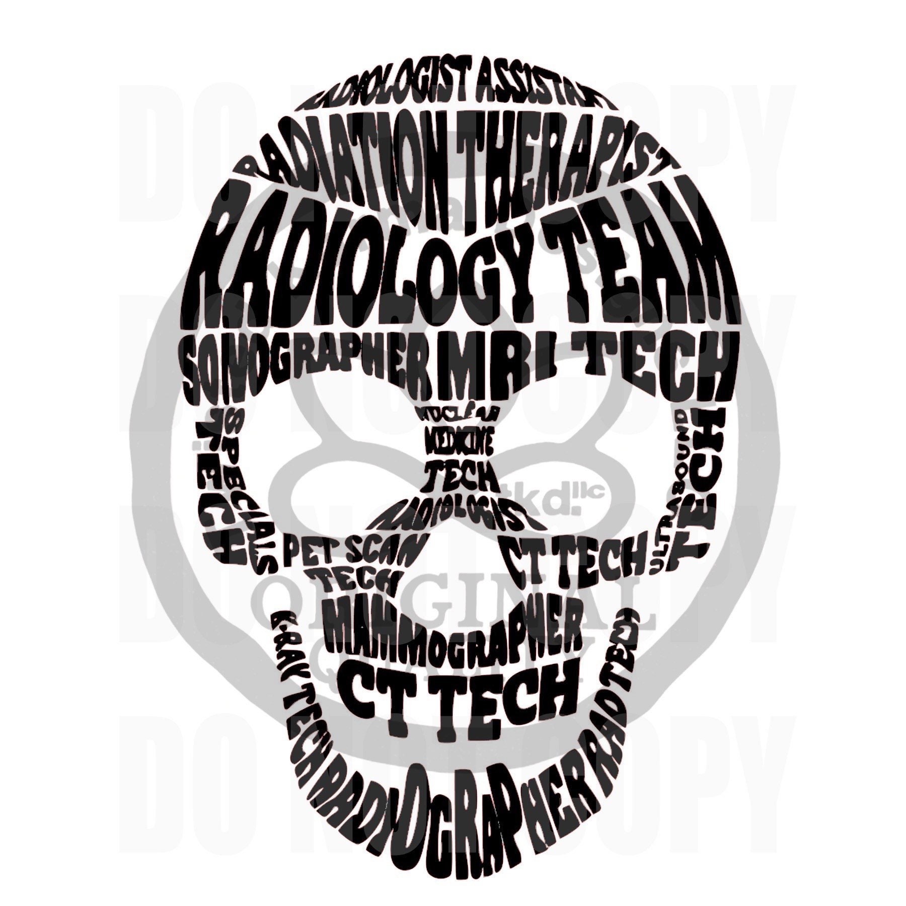 Radiology Skull Art - Rad Tech, Xray, Ultrasound (digital File) - Etsy