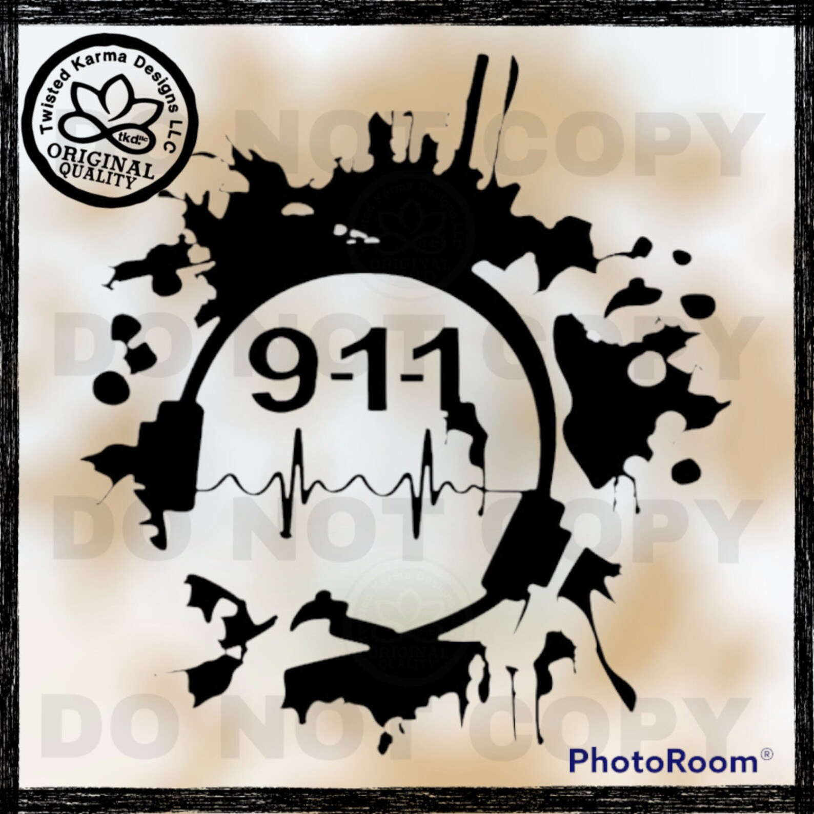 911 Dispatcher Paint Splatter Headset Vinyl Decal - Etsy