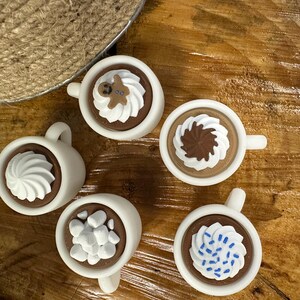 5 Fidget Clicking Cafe Latte Coffee Mini Mug Keychains/choice With ...