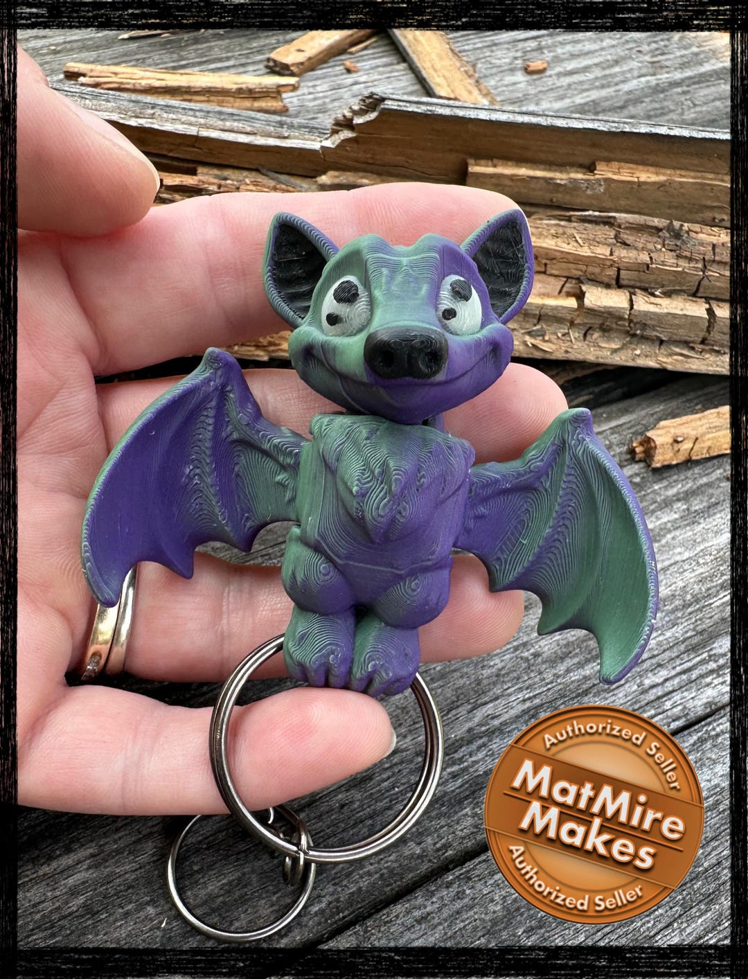 3D Printed Articulated Bat Keychain, Flying Fox Gift - Etsy