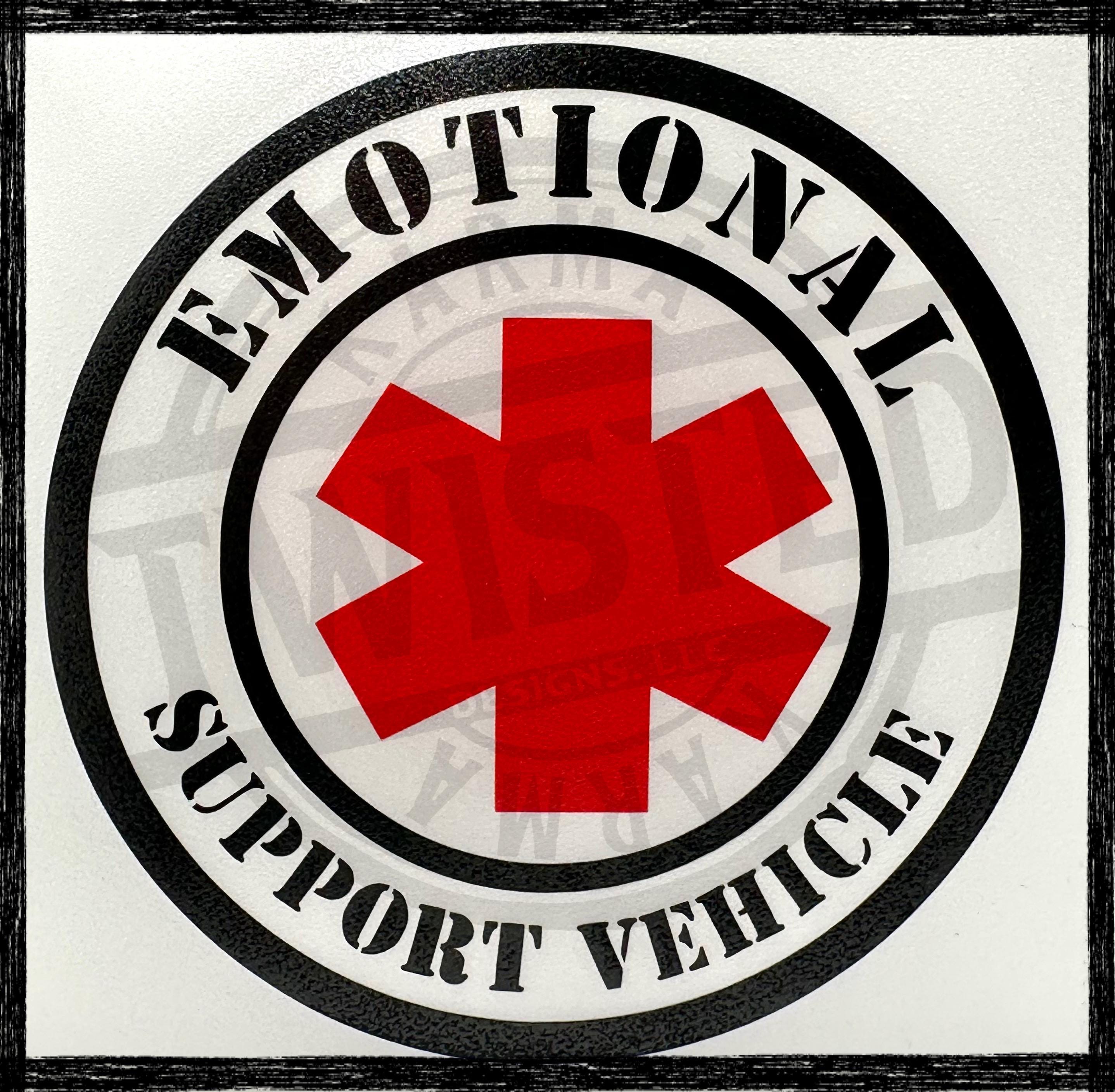 Emotional Support Vehicle, Vinyl Decal, Outdoors, SUV - Etsy