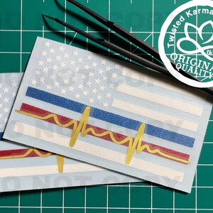 American Flag Heartbeat, Ems, Fire, Police, Sheriff, Dispatcher First ...