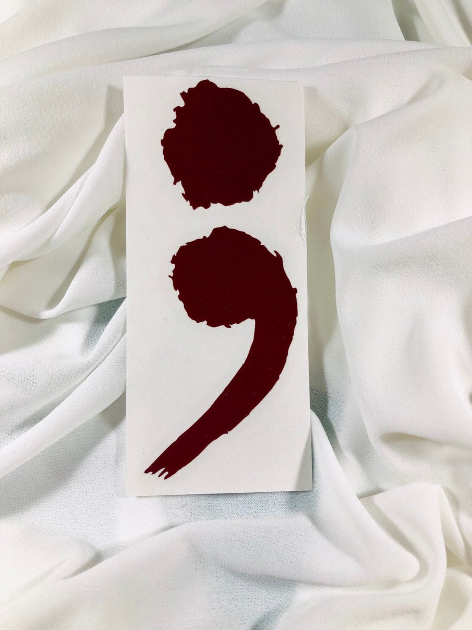 Semi Colon Vinyl Decal - Etsy