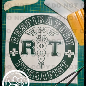 Respiratory Therapist Vinyl Decal Hospital Breathe Nursing | Etsy