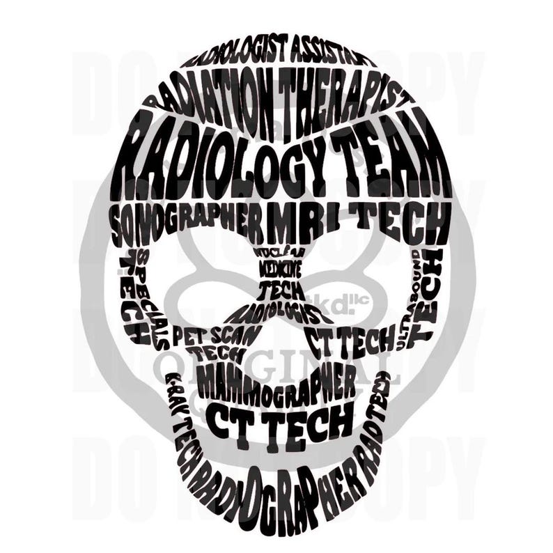 Radiology Skull Art - Rad Tech, Xray, Ultrasound (digital File) - Etsy