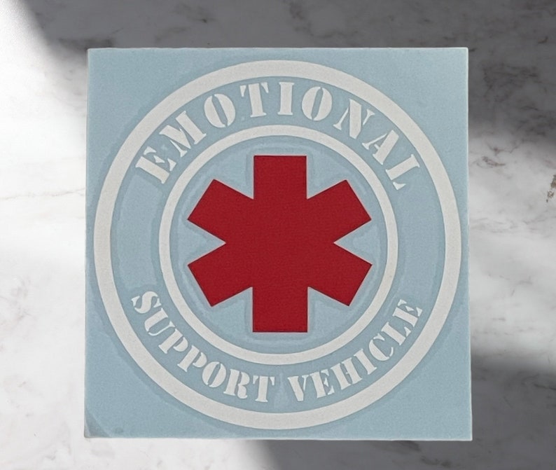 Emotional Support Vehicle, Vinyl Decal, Outdoors, SUV - Etsy