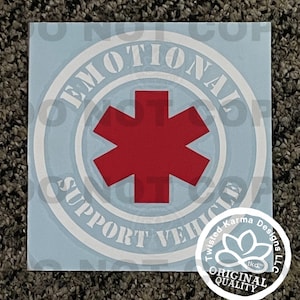 Emotional Support Vehicle, Vinyl Decal, Outdoors, SUV - Etsy