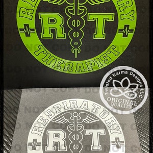 Respiratory Therapist Vinyl Decal, Hospital, Breathe, Nursing, Medical ...