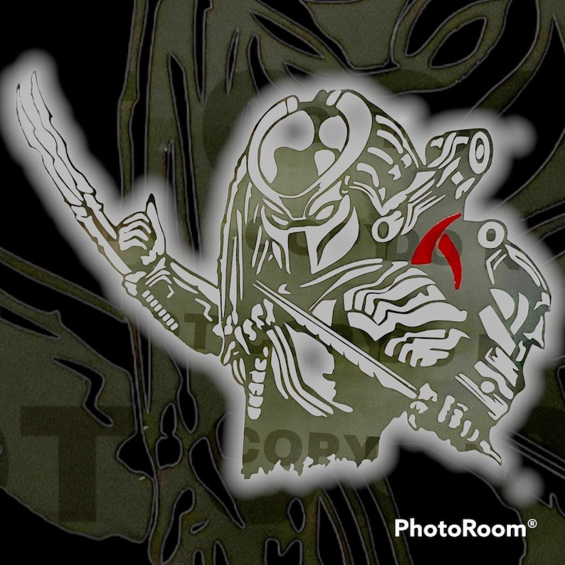Predator Vinyl Decal AVP Alien Vs Predator - Etsy