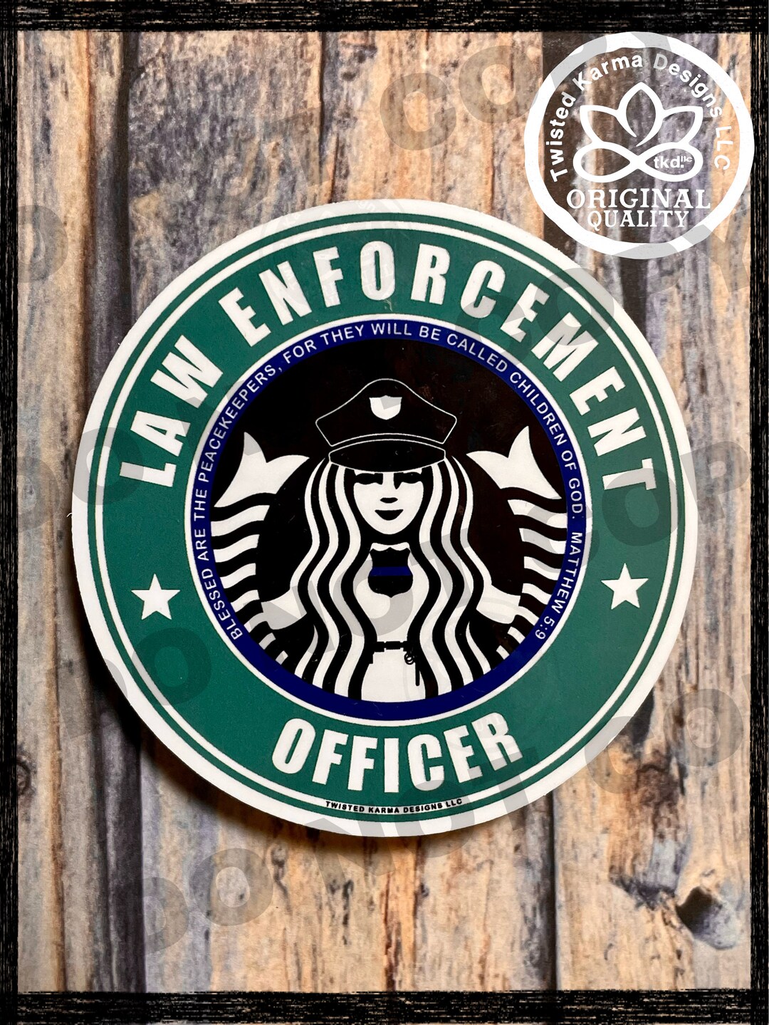 Thin Blue Line Law Enforcement Officer Sticker - Etsy