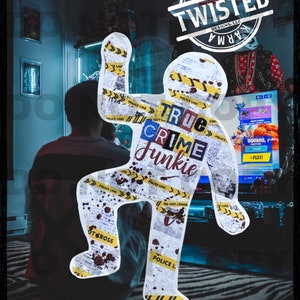 True Crime Junkie Body Outline Stickers - Etsy