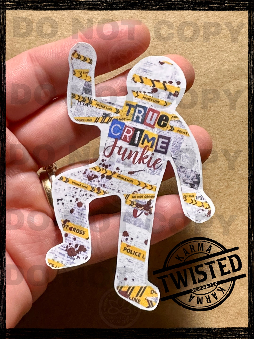 True Crime Junkie Body Outline Stickers - Etsy