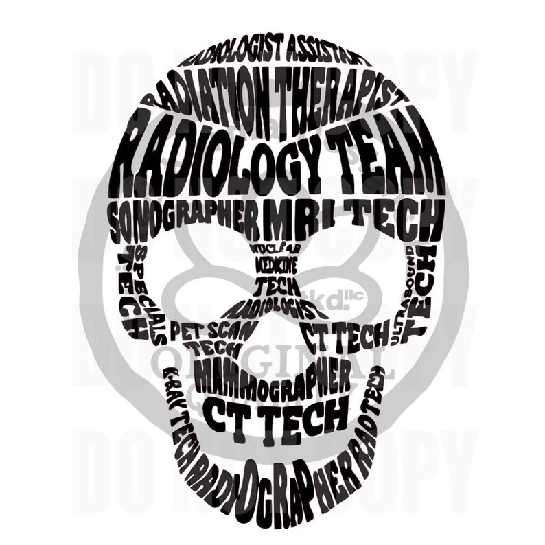 Radiology Skull Art - Rad Tech, Xray, Ultrasound (digital File) - Etsy