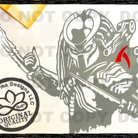 Predator Aztec Warrior, Aztec Skull Predator Helm Sticker, Aztec ...