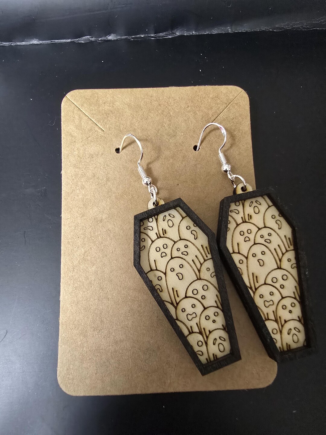 Coffin Ghost Halloween Dangle Drop Earrings - Etsy
