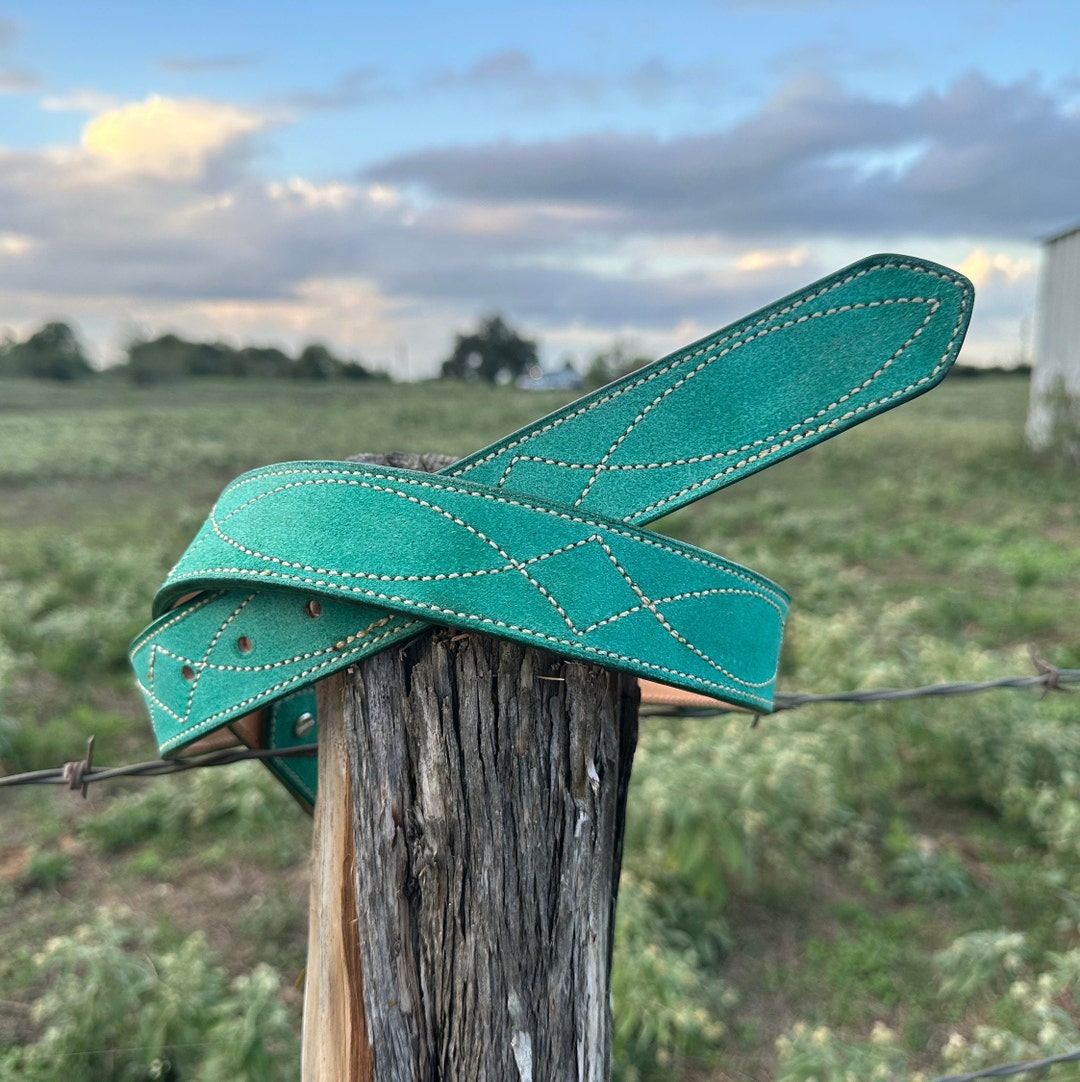 Turquoise Gunslinger Roughout Belt - Etsy