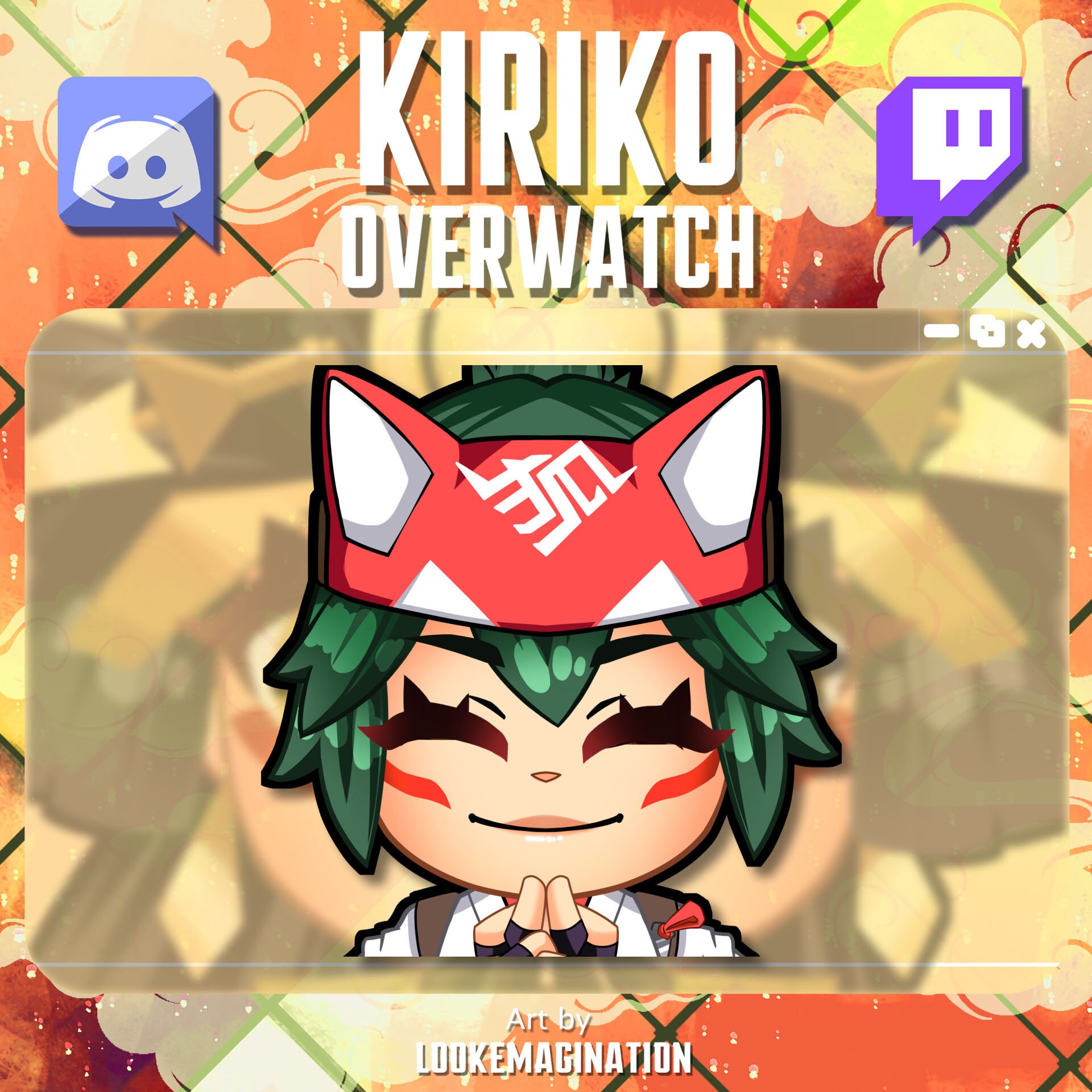 Overwatch Kiriko Animated Emote for Twitch & Discord - Etsy