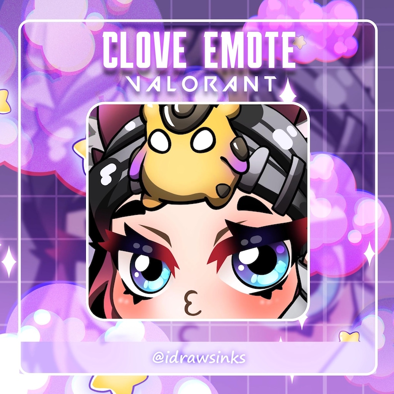 Clove Cat Valorant Peek Animated Emote | Kawaii Twitch & Discord Emote ...