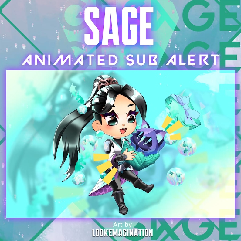 Sage Valorant Animated Sub Alert Overlay for OBS - Etsy
