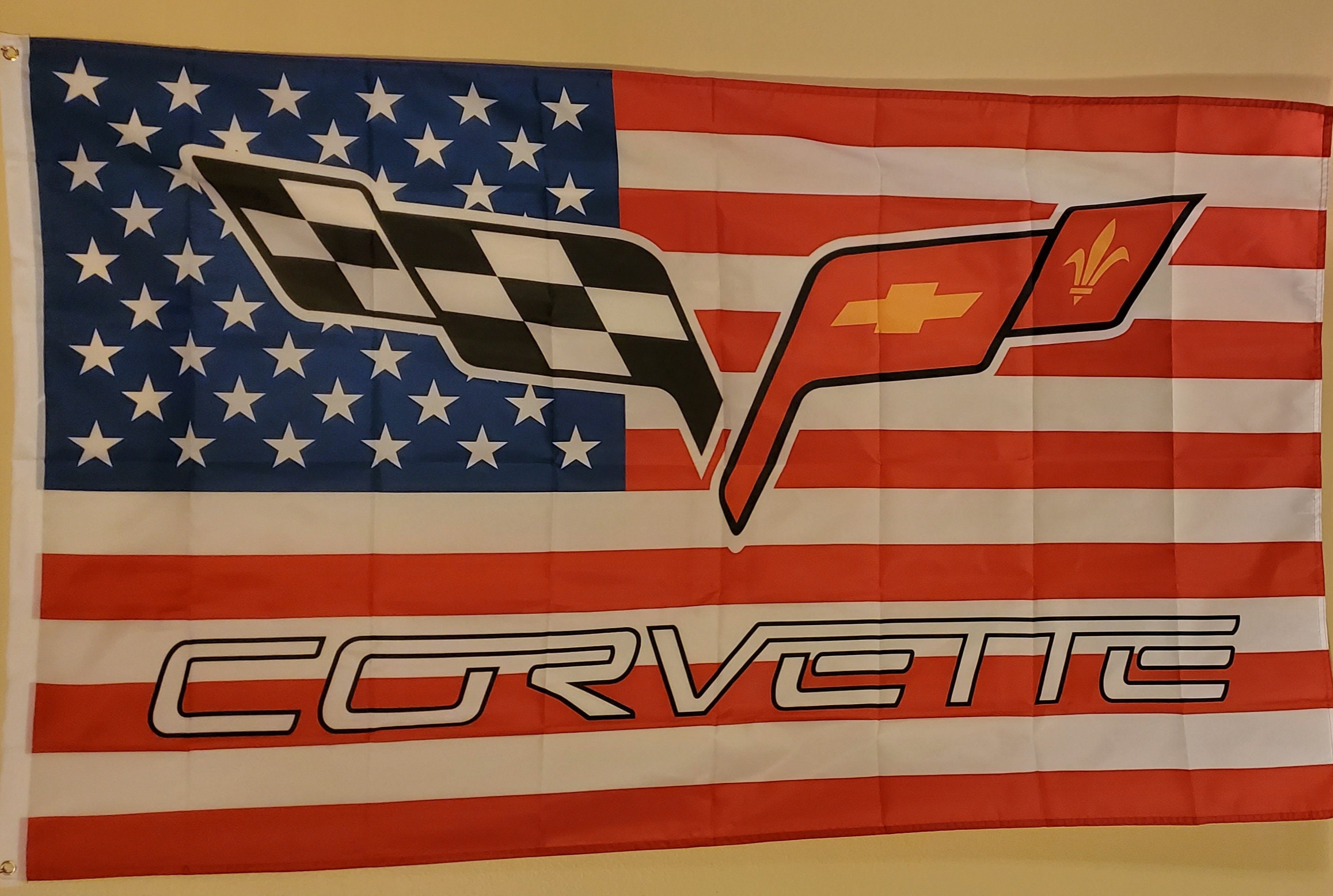 Corvette American Flag and Decal Emblem 3 X 5 Flag #166 - Etsy