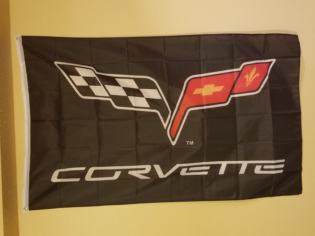Black Corvette Cross Flags 3 X 5 Flag #106 - Etsy
