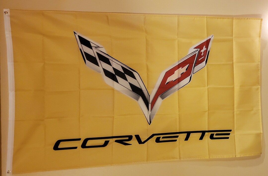 Corvette Yellow Decal Emblem 3 X 5 Flag #169 - Etsy