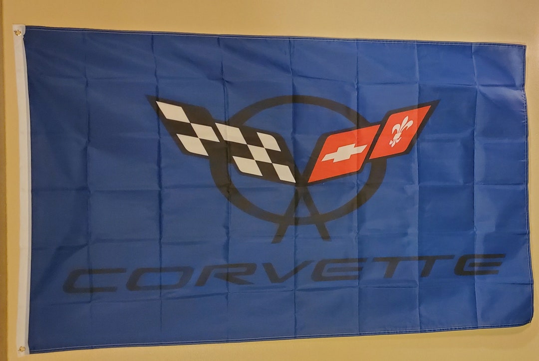 Corvette Blue Circled Black Decal Emblem 3 X 5 Flag #170 - Etsy