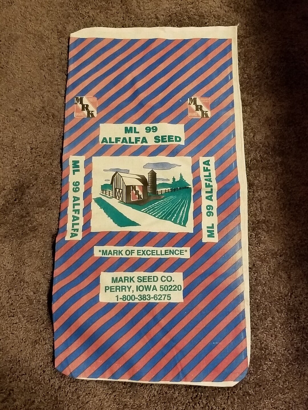 Mark Seed Company Perry Iowa (mark of Excellence) MRK BRAND 16 X 33 ...