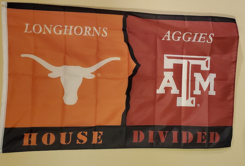 Texas Longhorns / Texas AM Aggies House Divided 3 X 5 Flag #163 - Etsy