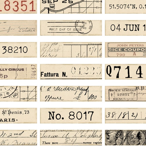 Free Printable Vintage Numbers