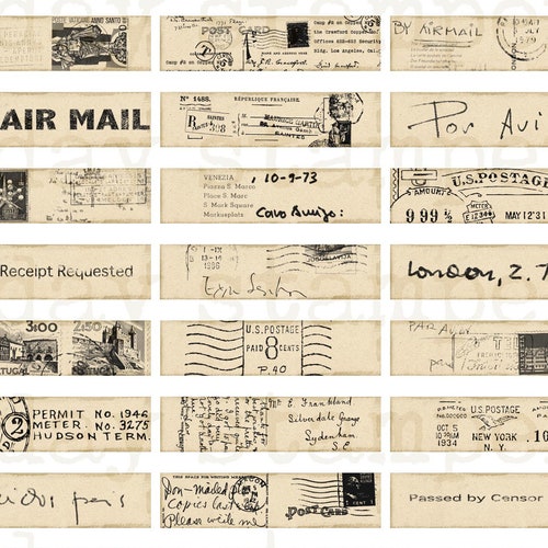 Vintage Ephemera Labels Digital Printable Vintage - Etsy