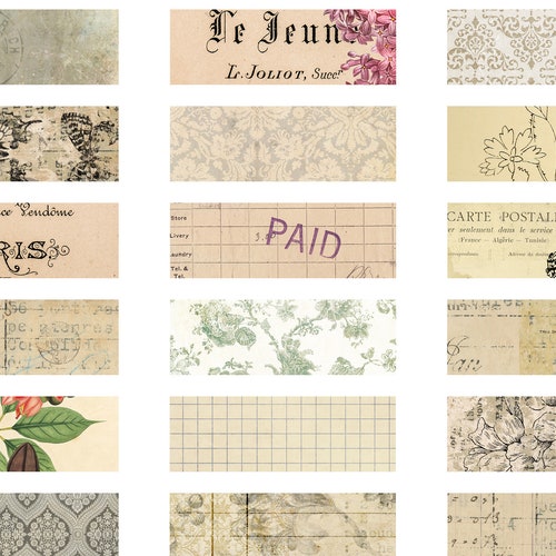 Vintage Ephemera Labels Digital Printable Vintage - Etsy