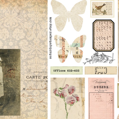 Vintage Mail Labels Digital Printable Vintage Ephemera - Etsy