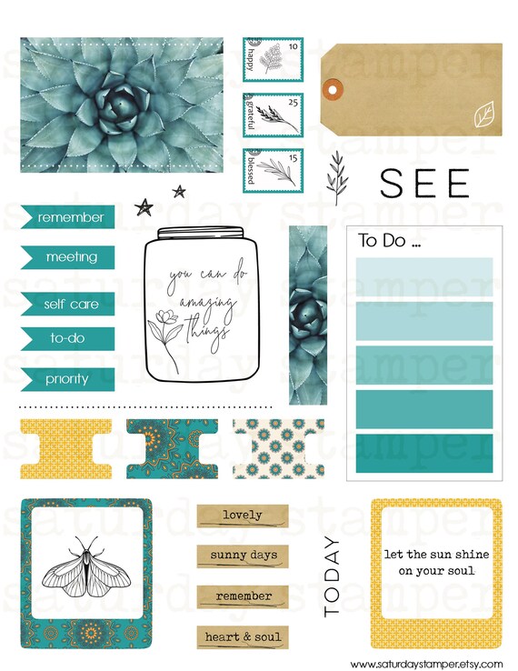 Printable Planner Kit Digital Printable Printable Journal | Etsy