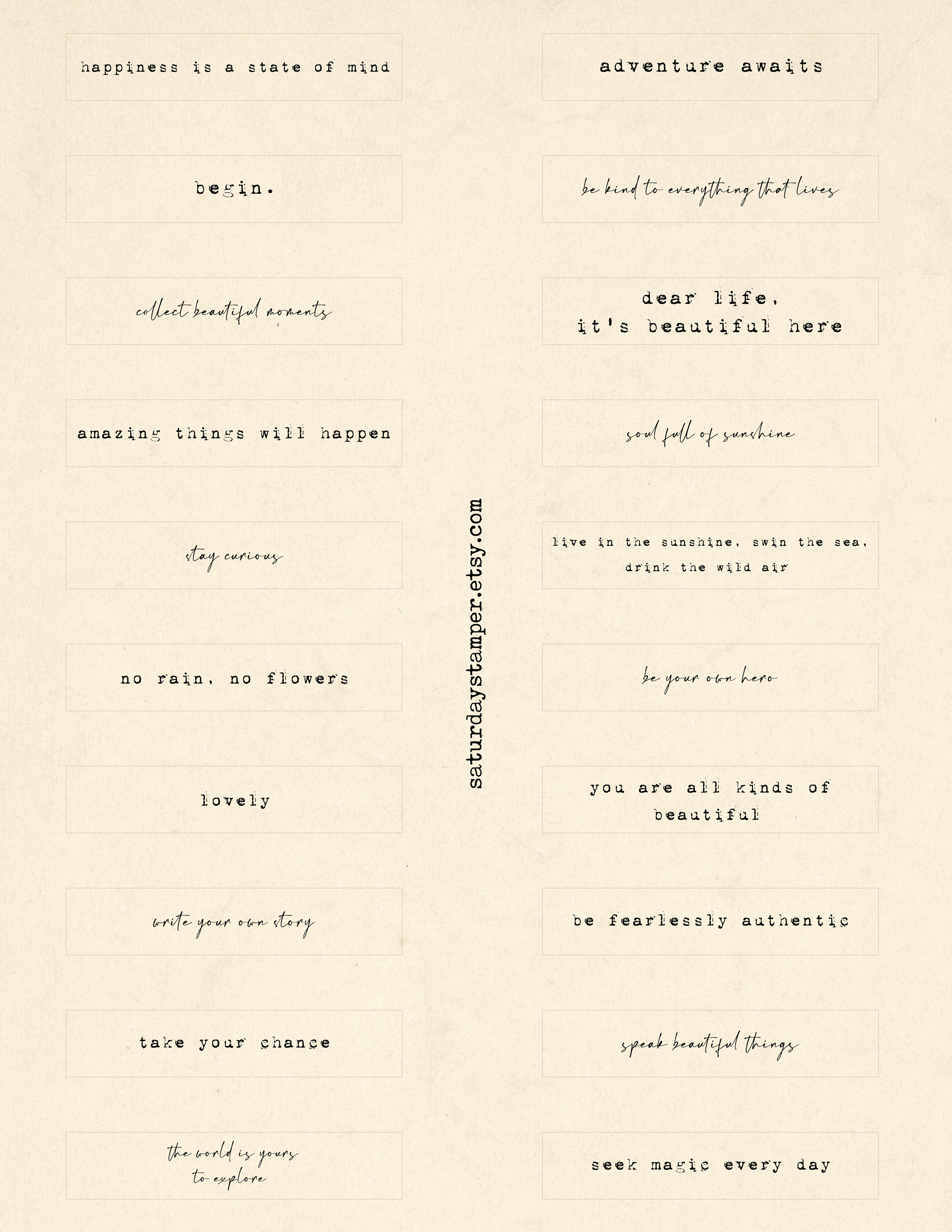 Retro Vintage Instant Photo Journal Cards, Digital Printable, Journal ...