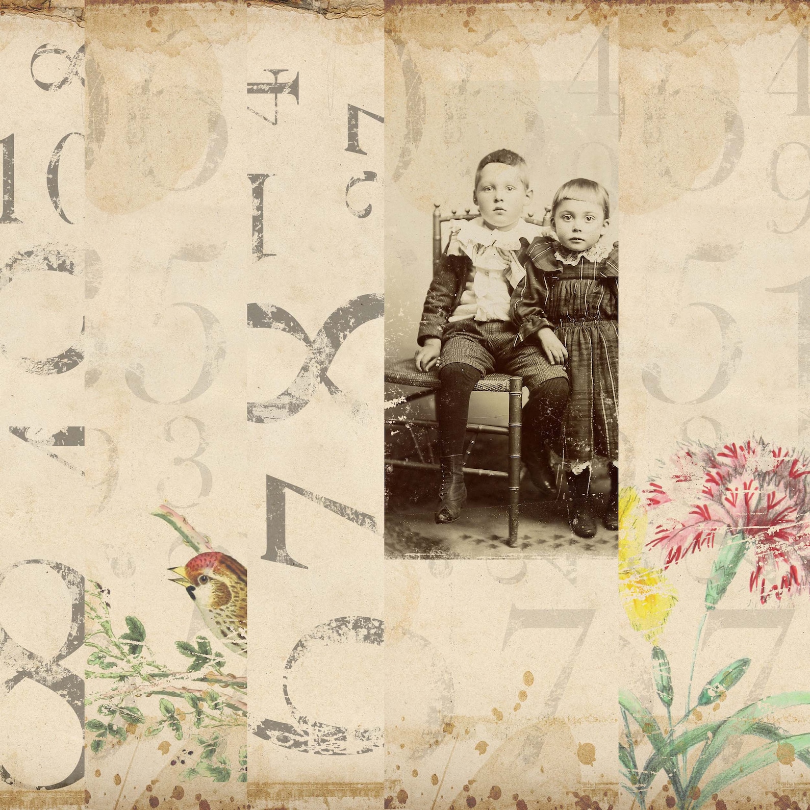 Shabby Numbers Papers DIGITAL Printable Junk Journal Pages - Etsy