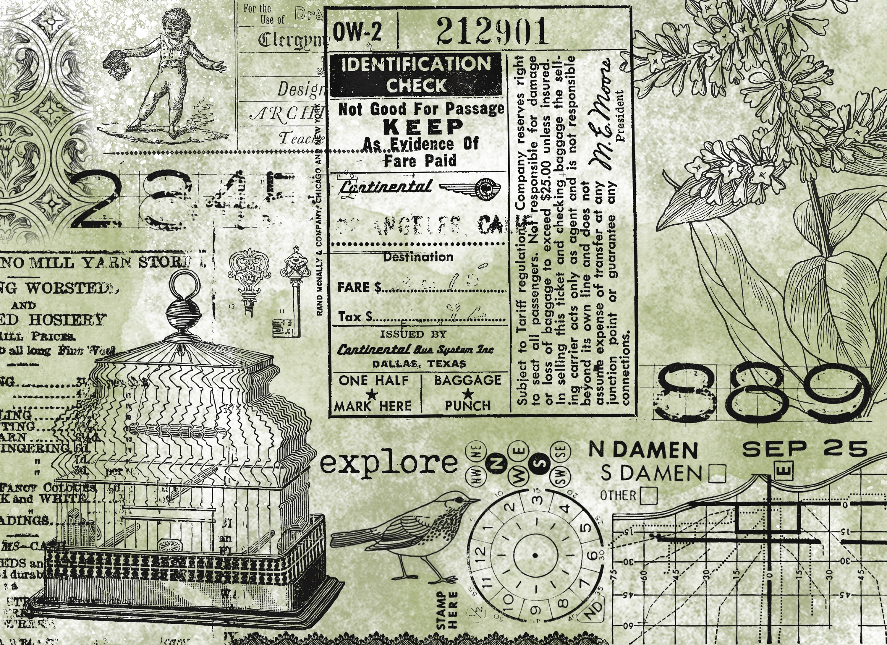 Vintage Collage Papers Vintage Paper Printable Vintage - Etsy