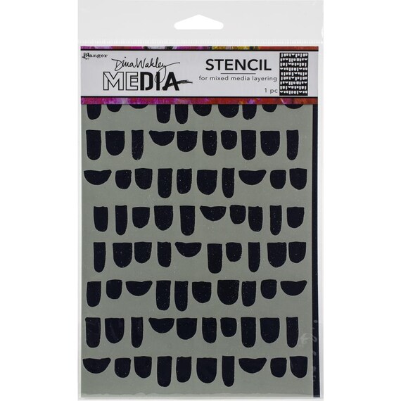 Dina Wakley Media Stencil Bumps Stencil Layering Stencil | Etsy